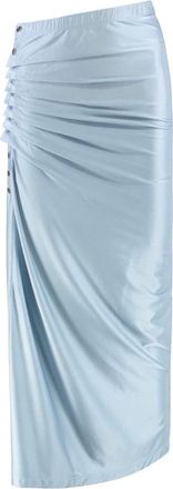 Paco Rabanne Femme, Jupes, Bleu, Taille: 42 FR Jupe Longue en Jersey &agrave; Taille &Eacute;lastique et Fente Lat&eacute;rale