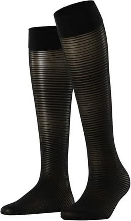 Falke Sun Blind 25 DEN W Kh transparentes fantaisie 1 paire, Chaussettes longues Femme, Noir Black 3009, 35-38