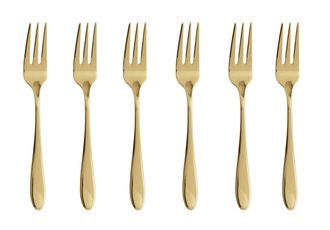 Sambonet Kuchengabel Velvet 6 St&uuml;ck, Gold
