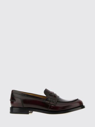 Fendi Ateneo Penny-Loafer aus geb&uuml;rstetem Kalbsleder von mit runder Kappe