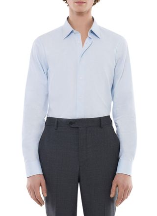 Fursac Chemise &agrave; col droit en coton - Taille 37 - Homme