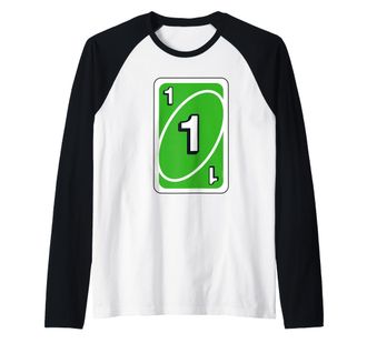 Uno Halloween Gr&uuml;n 1 Karte Raglan