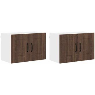 vidaXL Küchenwandschrank 2 pcs Braun Eichen-Optik 60 x 31 x 40 cm vidaXL