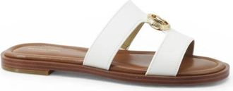 Michael Kors Femme, Chaussures, Blanc, Taille: 40 1/2 EU Erin Flat Sandal