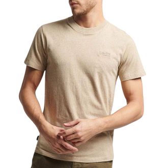 Superdry Herren Essential Logo Emb Tee T-Shirt, Braun (Brown Fleck Marl), XL
