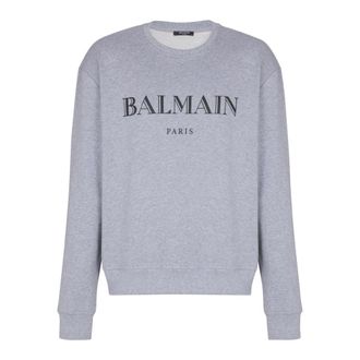 Balmain Sweatshirt mit -Print - - Sweatshirts & Hoodies - Herren - Grau - S