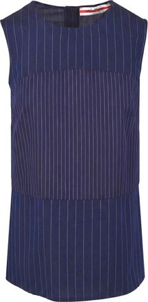 ottod'Ame Femme, Tops, Bleu, Taille: 38 FR Haut en coton ray&eacute;