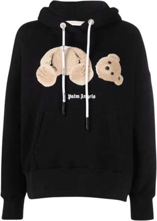 Palm Angels Femme, Sweatshirts et sweats &agrave; capuche, Noir, Taille: 42 FR Bear Hoody
