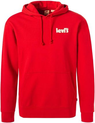 Levi's Herren Hoodie rot Baumwolle unifarben