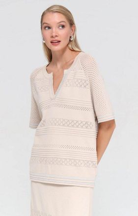 Passioni T-Shirt Oversized-Fit mit Strassdetails