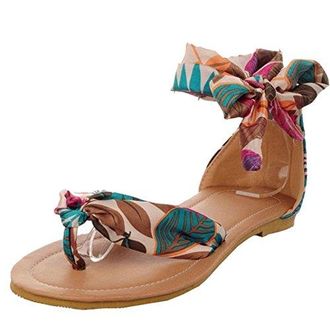 SJJH Sandales de Mode pour Femmes Chaussures Plates Sandales de Plage d&eacute;t&eacute;