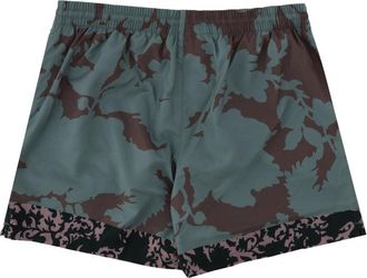 Dries Van Noten Floral Print Polyamide Swim Shorts - Green