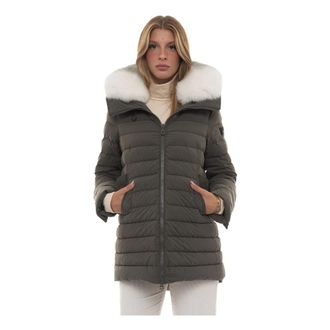 Peuterey Steppjacke mit abnehmbarem Pelzkragen - - Jackets - Damen - Gr&uuml;n - L
