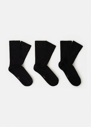 Mango Lot 3 paires de chaussettes coton noir - Homme - 40-42 - MANGO MAN