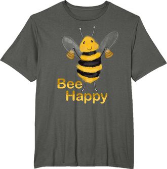 Bee Happy Honig Biene Imkerei Bienenz&uuml;chter Imker T-Shirt