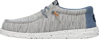 HeyDude Wally Jersey Wally Herren - Slip on Schuhe - Mokassin Stil, Light Grey, 42