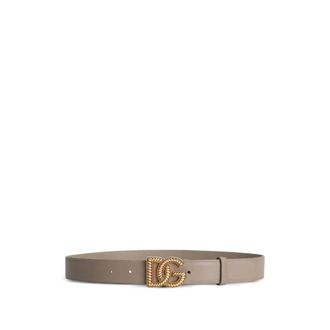 Dolce & Gabbana Stylischer Lederg&uuml;rtel mit einzigartigem Design - - Accessories - Damen - Beige - 90 CM