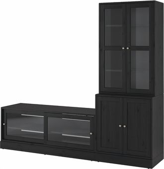 IKEA HAVSTA TV-Komb. mit Vitrinentüren