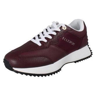 Spot On Elle Sport F7382 Baskets d&eacute;contract&eacute;es &agrave; lacets pour femme, bordeaux, 39 EU
