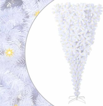 vidaXL K&uuml;nstlicher Weihnachtsbaum Wei&szlig; 240 cm PVC und Stahl vidaXL