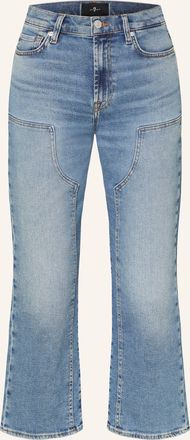 7 For All Mankind Straight Jeans Cropped Alexa blau