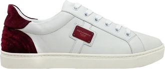 Dolce & Gabbana Low-Top Sneaker - Logo Leather Sneakers - Gr. 40 (EU) - in Weiß - für Damen