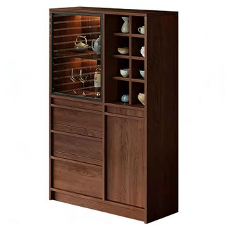 Generic Sideboard, modulares Sideboard und Weinschrank, mehrstufige Aufbewahrung mit F&auml;chern Schaffung eines stimmungsvollen Aufbewahrungsbereichs(L-100CM)