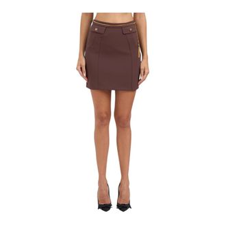 Elisabetta Franchi Chain Detail Mini Skirt - - Skirts - Damen - Braun - XL