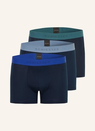 Schiesser 3er-Pack Boxershorts 95/5 blau