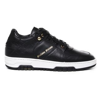 Giuliano Galiano Schwarze Sneakers aus Leder mit Krokodileffekt - - Shoes - Herren - Schwarzk - 41 EU
