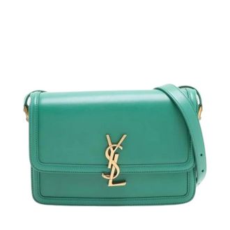 Saint Laurent Pre-owned Sac Solferino Moyen Cuir Bandouli&egrave;re - Femme - Pre-owned - Vert - Taille: ONE Size