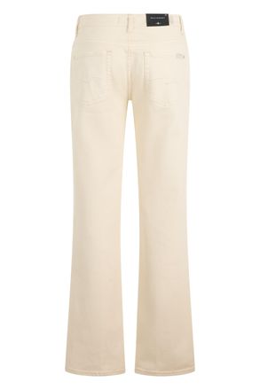 7 For All Mankind Womens Jeans High-Waisted Straight Moondust Cotton Trousers