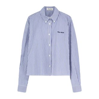 Miu Miu Gestreiftes Baumwollhemd - - Blouses & Shirts - Damen - Mehrfarbig - M
