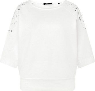 Zero Sweatshirt Damen mit Lochmuster Lochstickerei