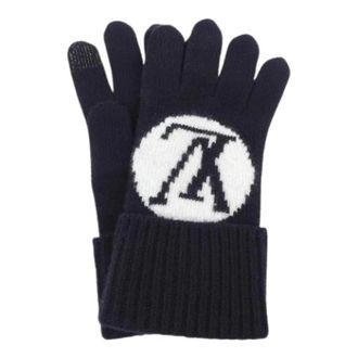 Louis Vuitton unisex, Pre-owned, Noir, Taille: ONE Size Gants en laine Pre-owned