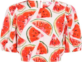 Mymo Bluse Frauen rot mehrfarbig