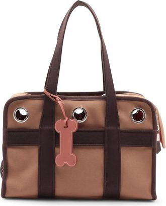 Hermès sac de voyage Carrying Bag For Dogs en toile (2022) - Marron