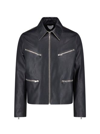 Bottega Veneta Leather Zip Jacket