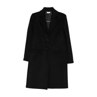 Liu Jo Femme, Manteaux, Noir, Taille: 40 FR Élégant Manteau en Laine Noir