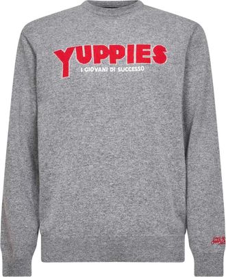 MC2 Saint Barth Pullover mit Jacquard-Stickerei - Grau