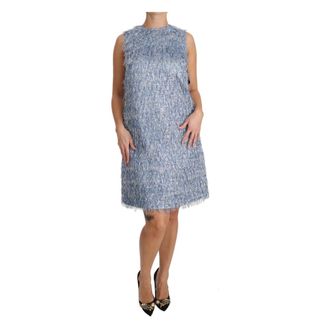 Dolce & Gabbana Elegantes Fransen-Shiftkleid - - Dresses - Damen - Blau - L