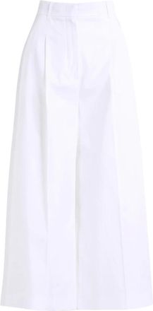 Max Mara Femme, Pantalons, Blanc, Taille: 40 FR Wide Pantalons