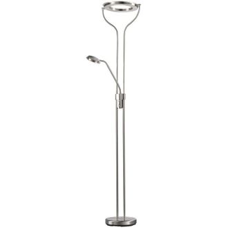 Fischer & Honsel [GEBRAUCHT] B-Ware Fischer Honsel Stehlampe Stehleuchte Led Davos Nickelfarben Leseleuchte Flexibel