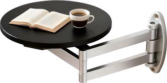 Generic Klappbarer Wandtisch mit Kleinem Runden Tablett, Schwebender Schreibtisch mit Regalhalterungen, Ausziehbares Design, Beistelltisch F&uuml;R Zuhause und Ges