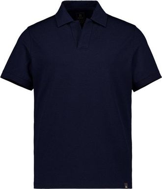 Boggi Milano Herren Polo-Shirt blau Baumwoll-Piqu&eacute;