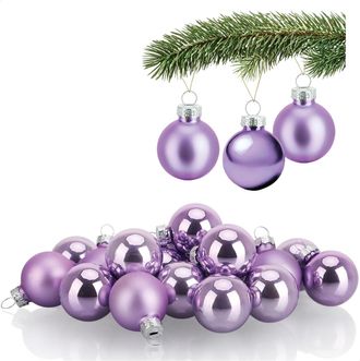 Com-Four 20x Mini-Christbaumkugeln aus Glas - kleine Weihnachtskugeln für die Weihnachtsdekoration - Baumschmuck für den Weihnachtsbaum - Ø 3 cm