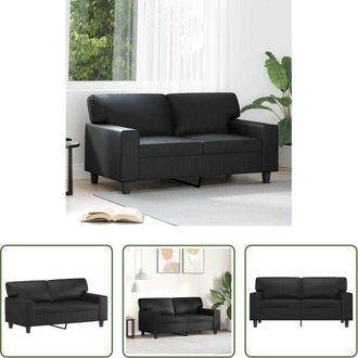 vidaXL vidaXL Schmutzabweisendes Sofa - 2-Sitzer-Sofa Schwarz 120 cm Kunstleder