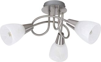 Rabalux Rabalux 5532 Deckenleuchte Jenna aus Metall u. Glas satin chrom/alabaster Glas &Oslash;36cm