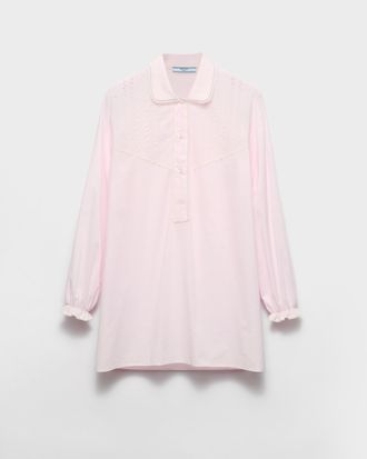 Prada Hemd aus besticktem Batist