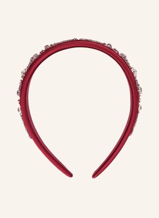 Etro Etro Haarreif Aus Satin Mit Schmucksteinen rot